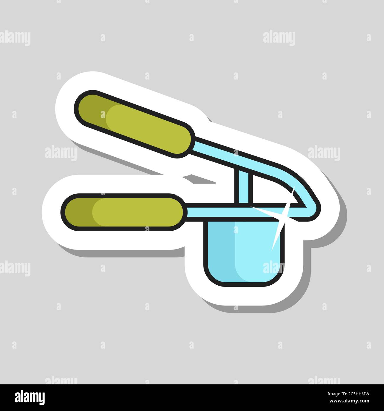Garlic press vector icon. Kitchen appliance. Graph symbol for cooking ...