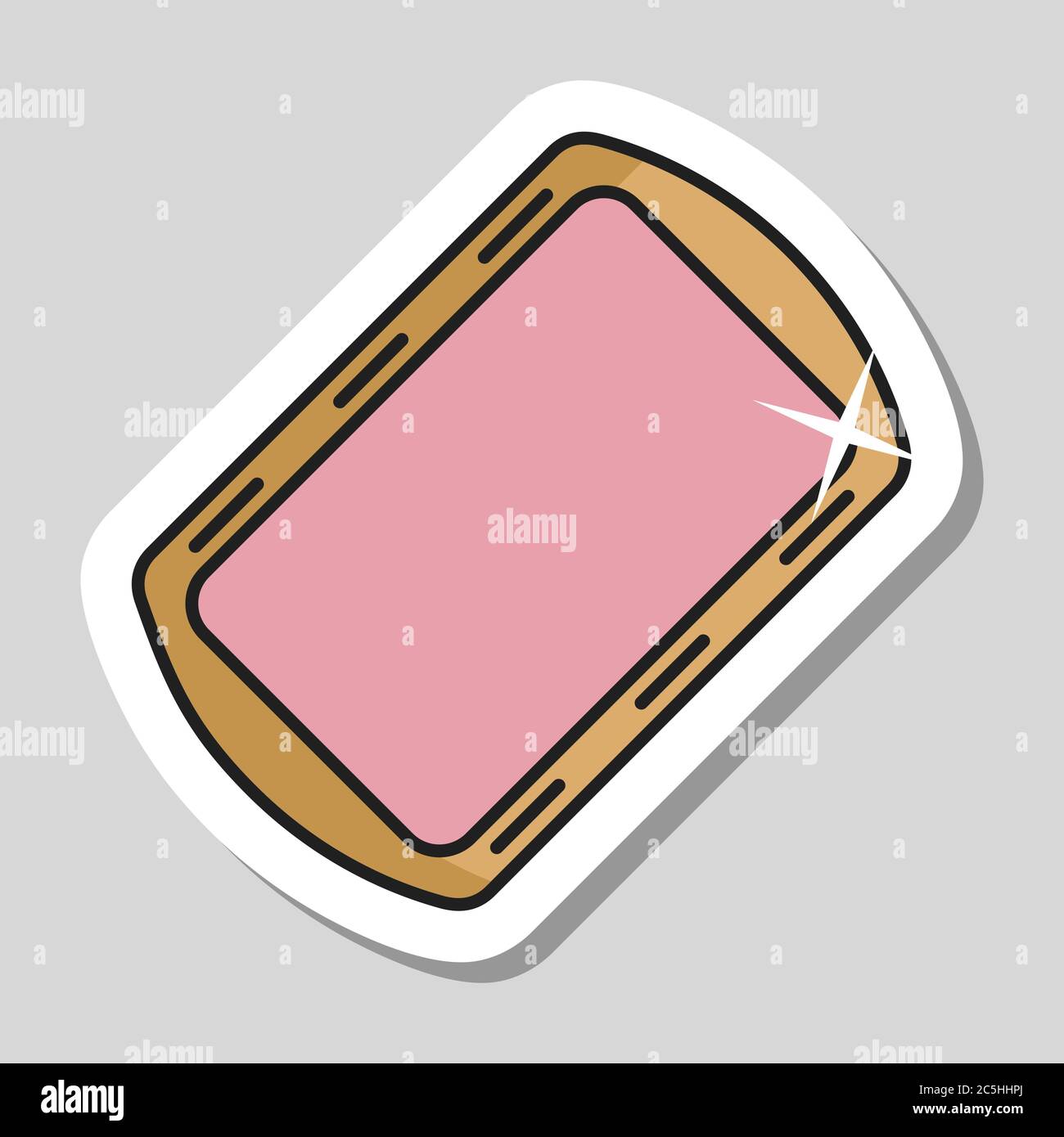 Pan tray for cooking and baking in oven vector icon. Kitchen appliance ...