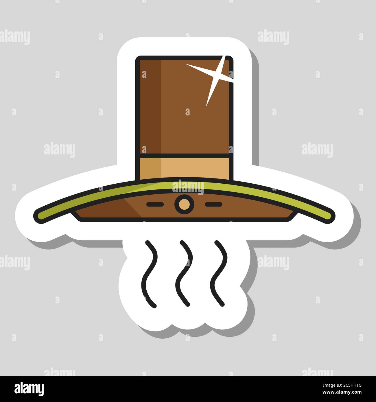 Kitchen hood vector icon. Electric kitchen appliance. Graph symbol for ...