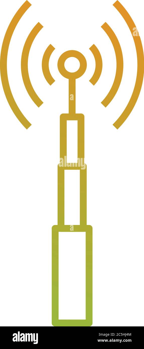 Unique Telecom Tower Vector Line Icon Stock Vector Image & Art - Alamy
