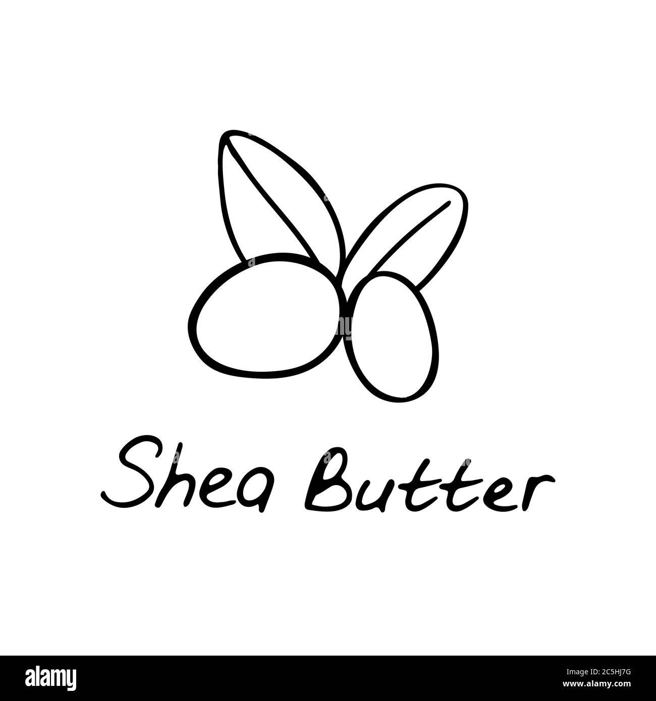 Shea butter. Cosmetic ingredient. Nutritional oil for skin care. Hand ...