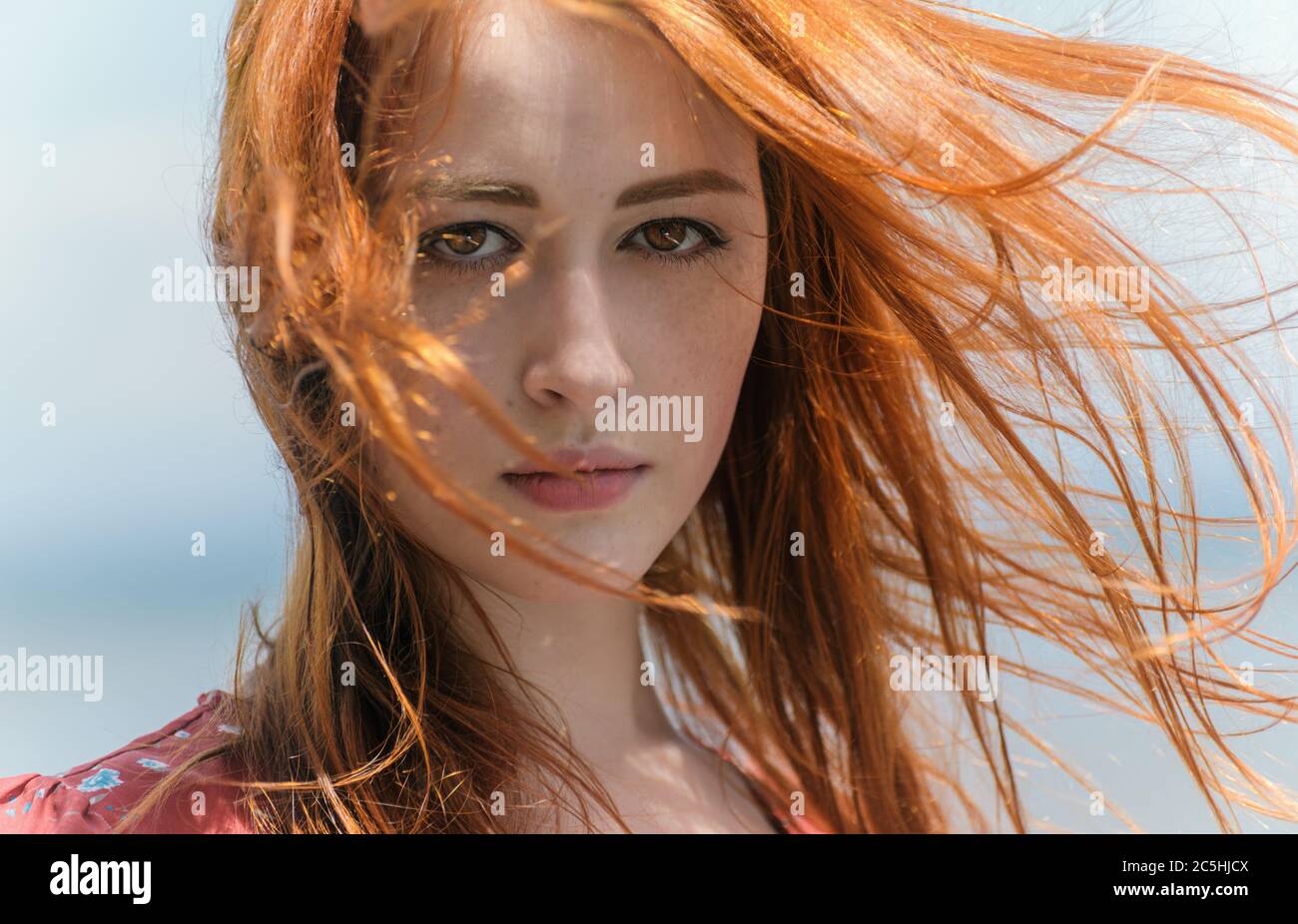 Beautiful cheerful ginger young woman hi-res stock photography and ...