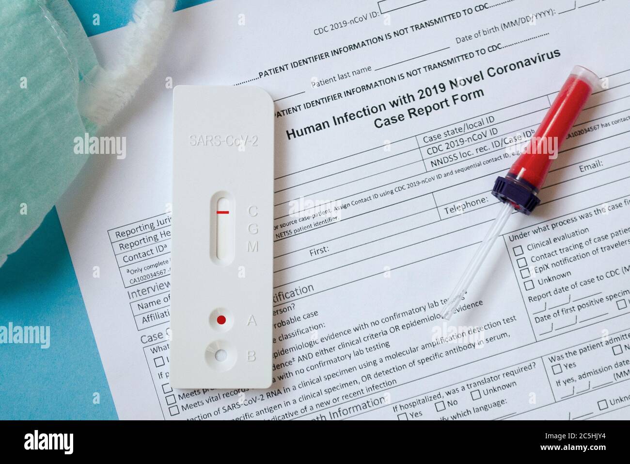 Negative test result by using rapid test for COVID-19, quick fast ...