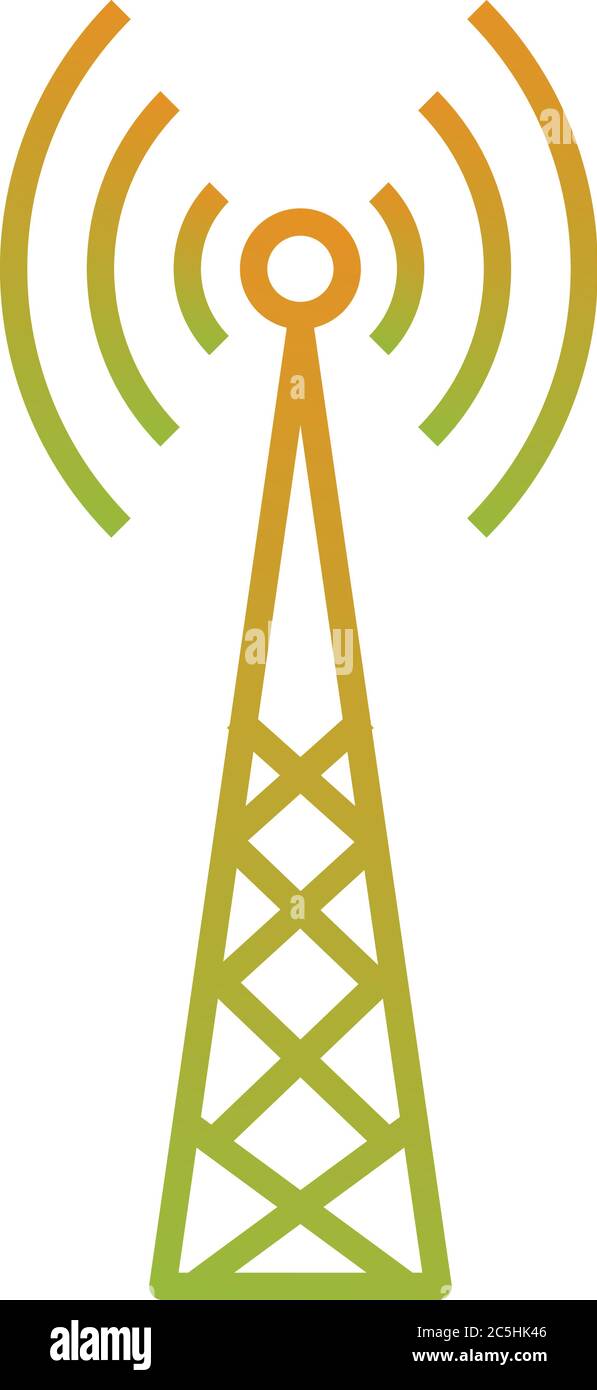 Unique Telecom Tower Vector Line Icon Stock Vector Image & Art - Alamy