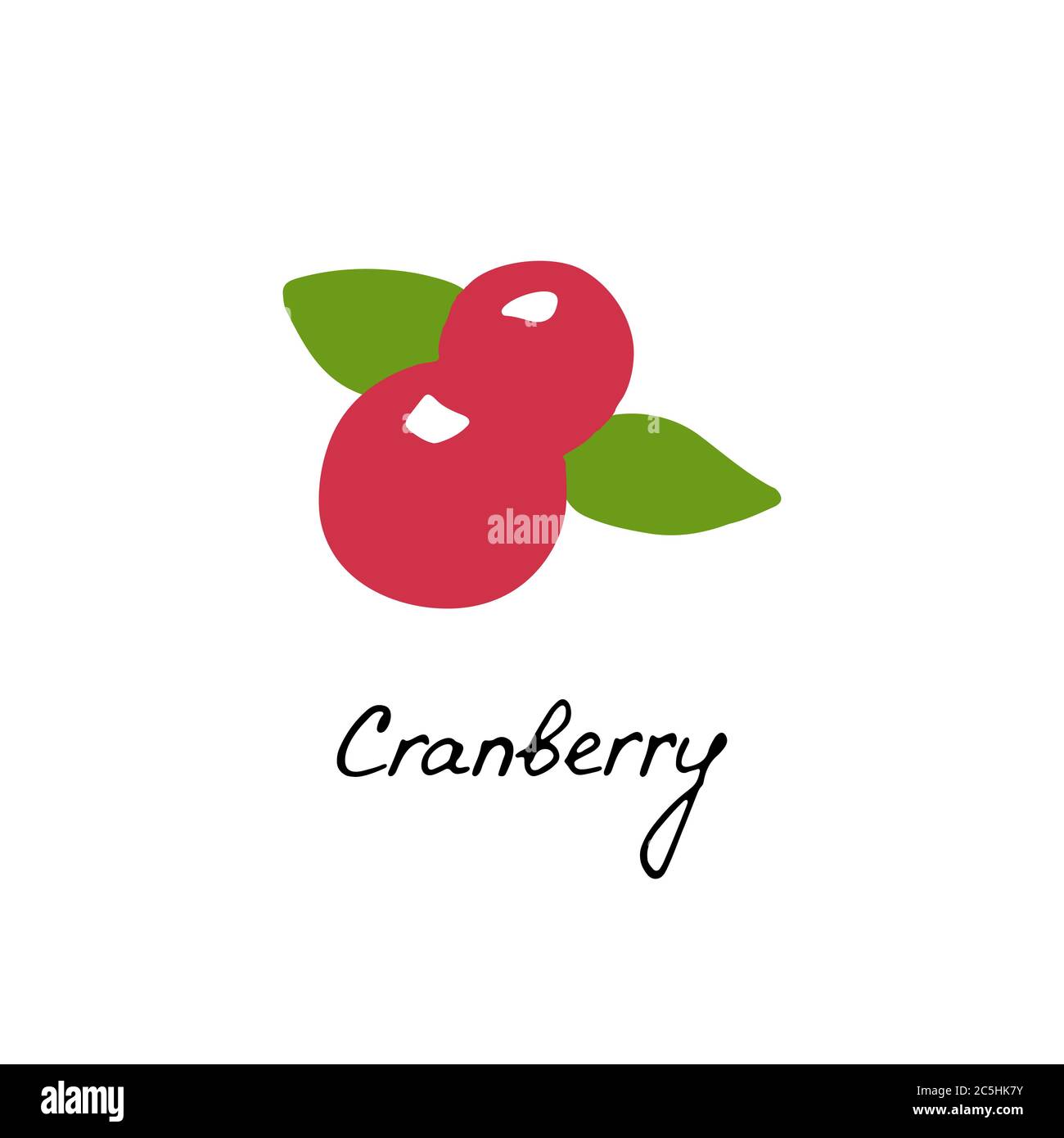 Hand drawn cranberry logo for print and web. Berry icon and raspberry ...