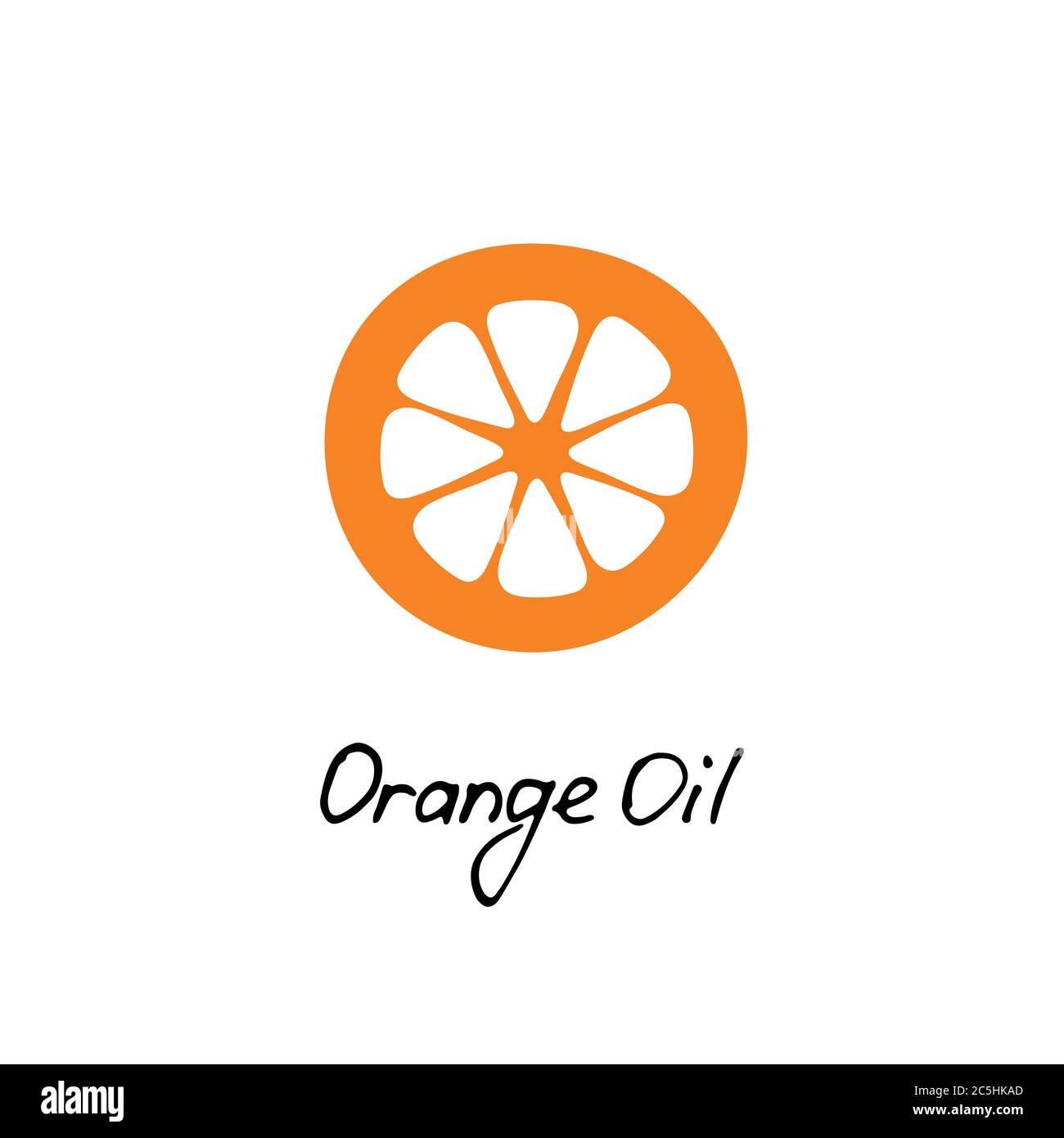 Orange oil logo for cosmetic design. Fruit sign. Citrus symbol. Vector ...