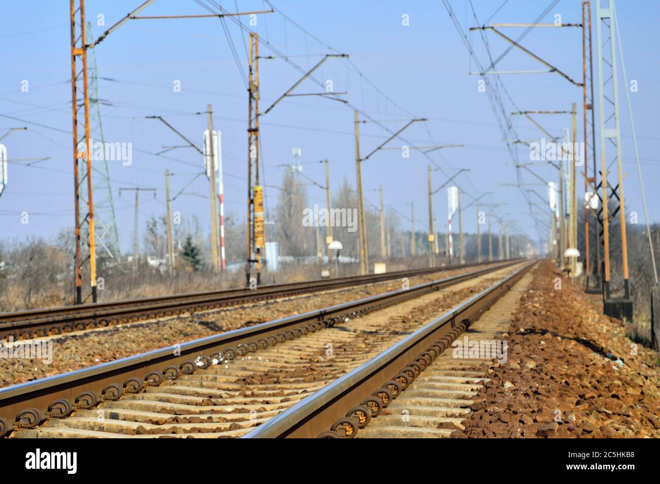 Railroad switches, locomotive and tracks. Train power supply design ...