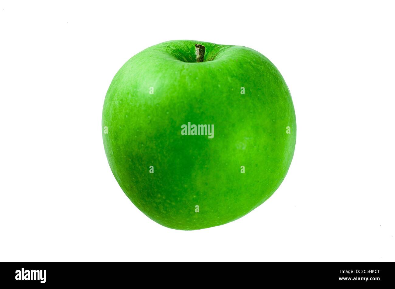 Green apple cut out and isolated on a white background Stock Photo - Alamy