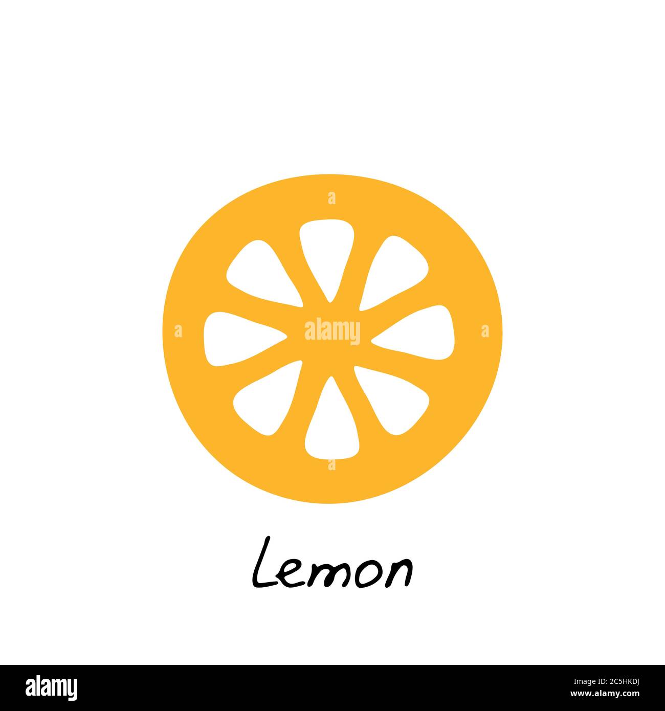 Lemon icon for web and print. Fruit sign. Citrus symbol. Vector ...
