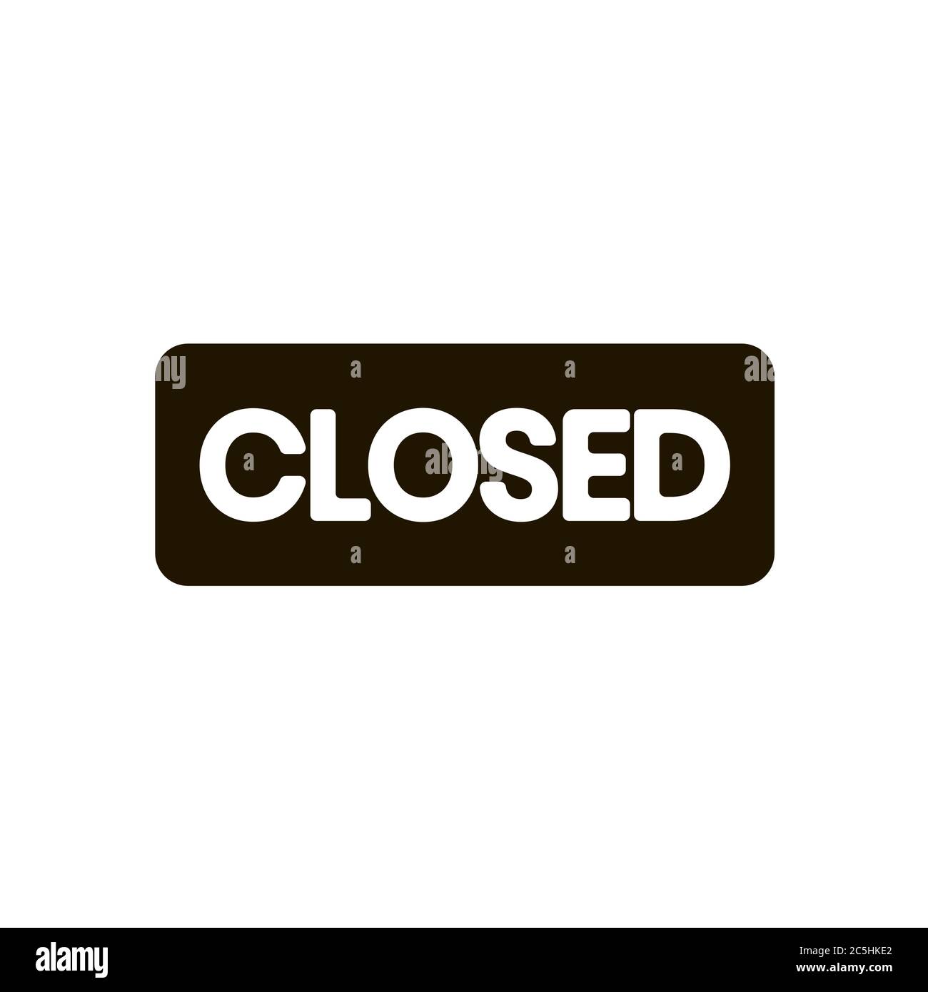 The label is closed icon on white background. Vector illustration EPS ...