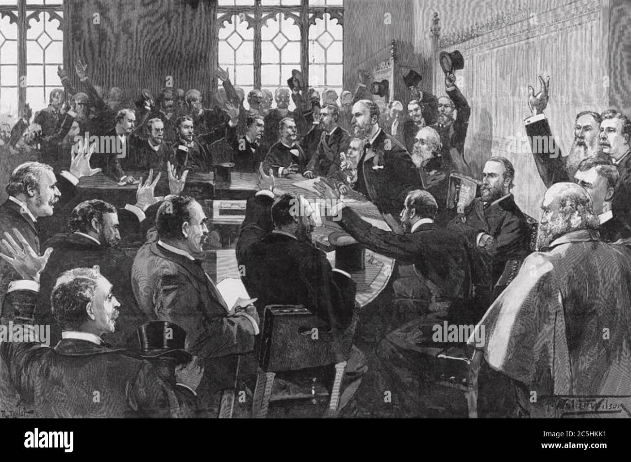 CHARLES STEWART PARNELL is re-elected as leader of the Irish Party in ...