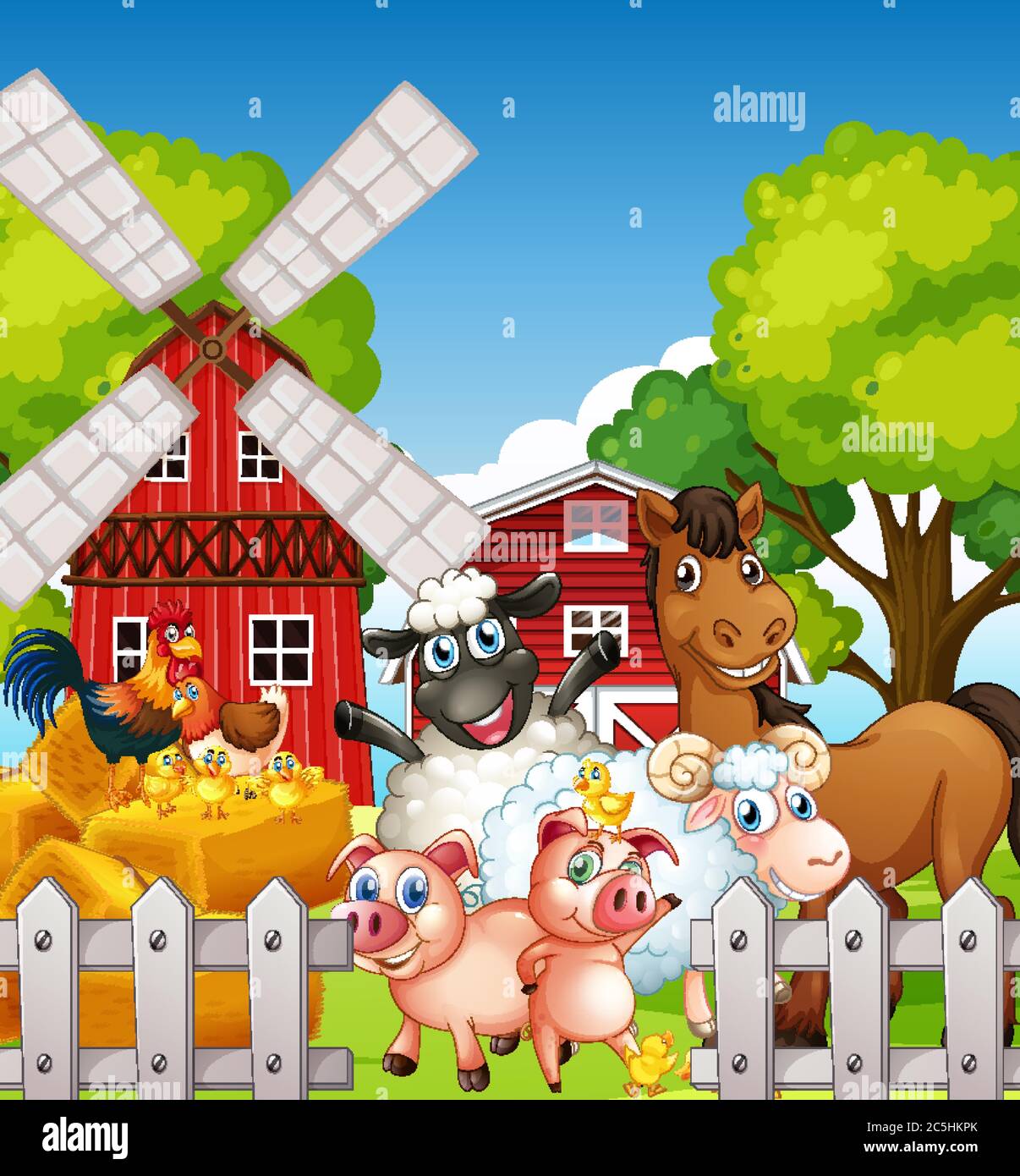 Animal Farm Animals Working On Windmill