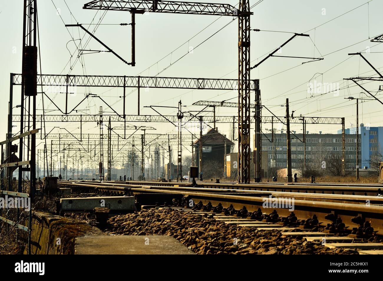 Railroad switches, locomotive and tracks. Train power supply design ...