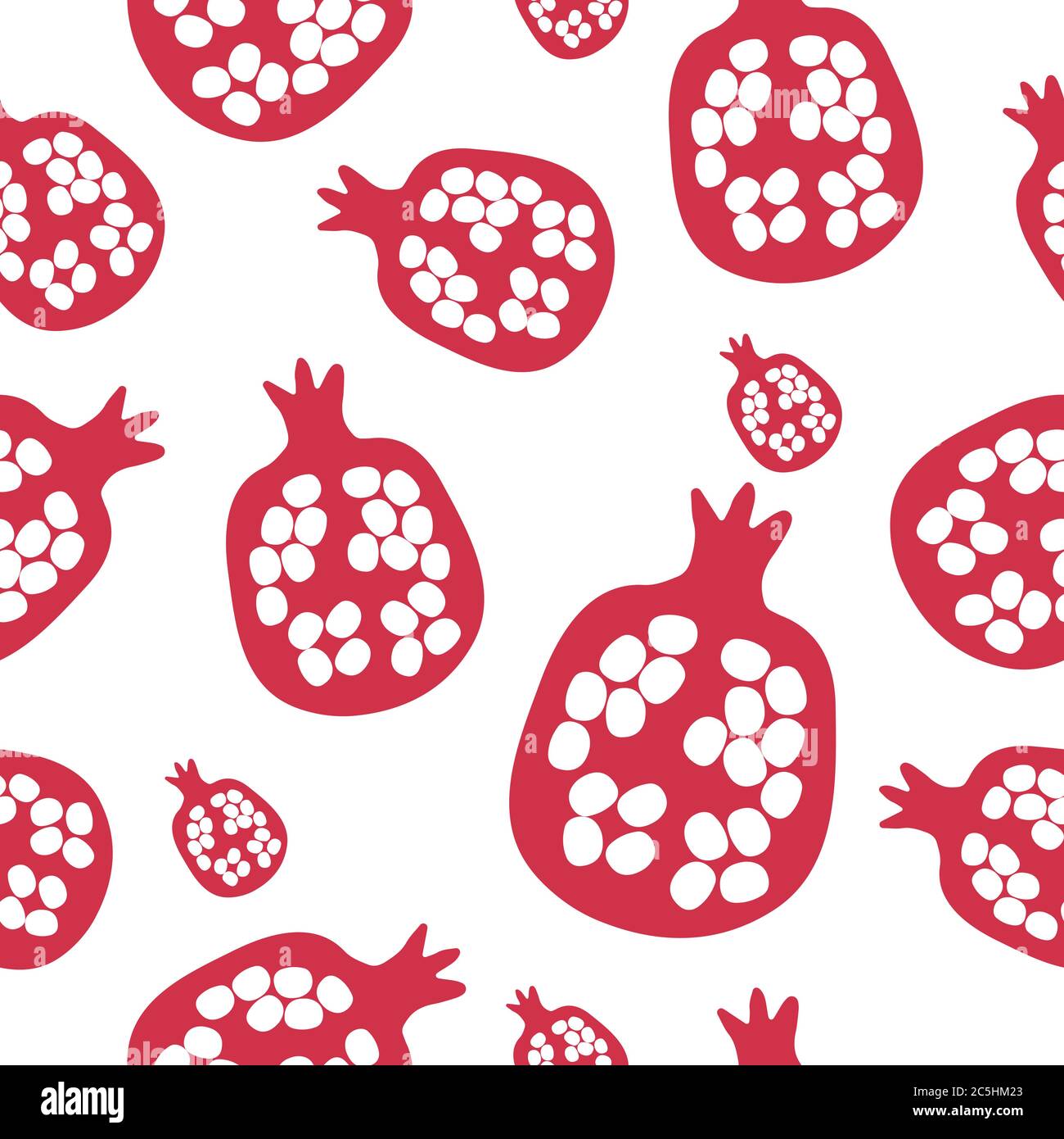 Pomegranate seamless pattern. Garnet logo for print and web. Vector ...