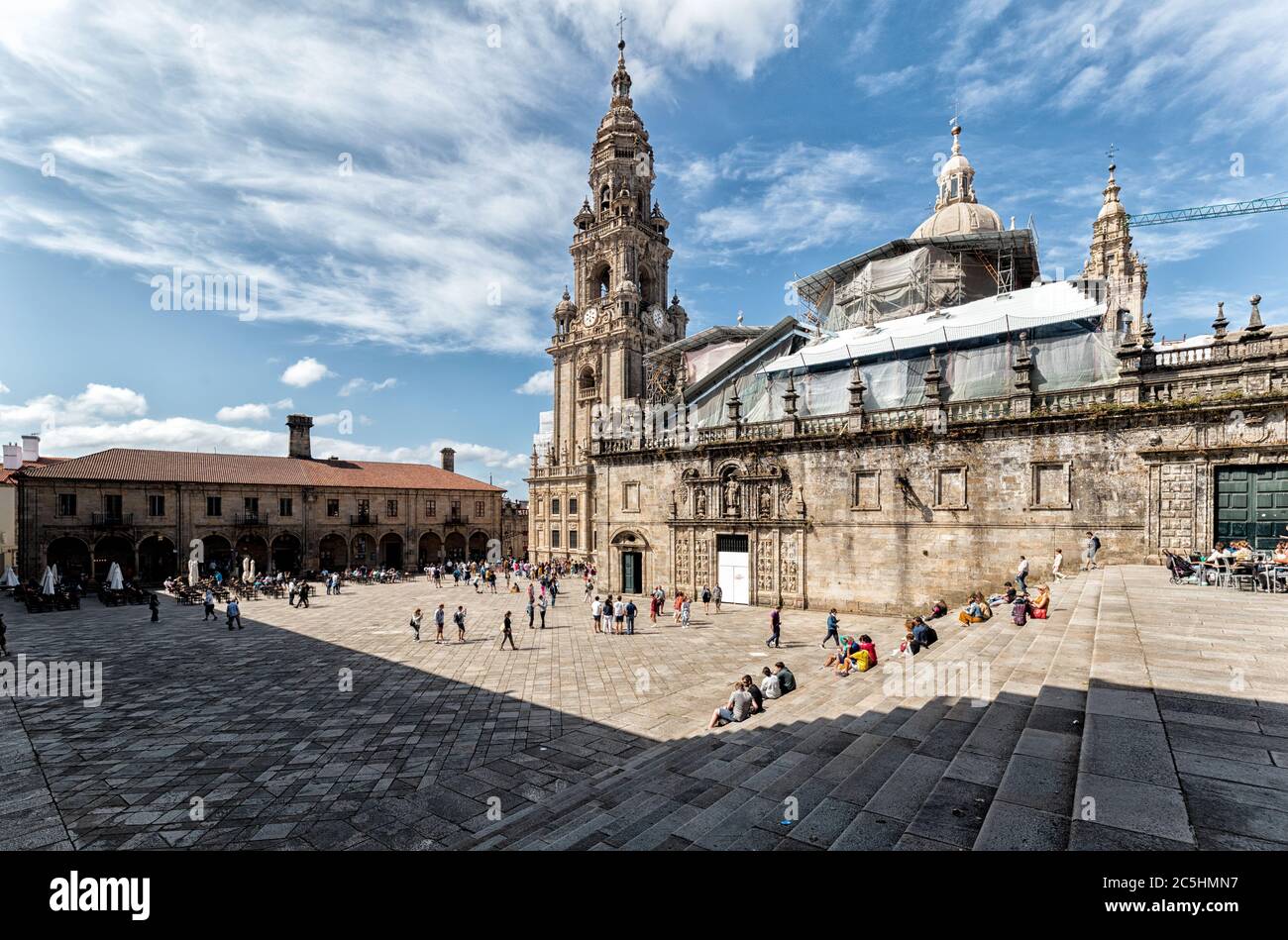 Santiago de Compostela, Spain - August 20 2019: Santiago de Compostela ...