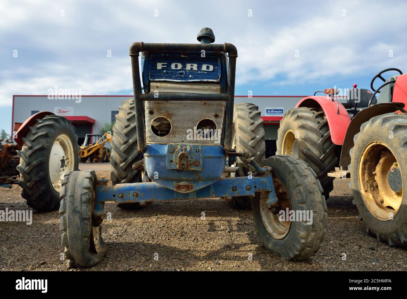 GIALOVA, GREECE - OCT 9: Old Ford tractor shown at a junkyard on oct 9 ...