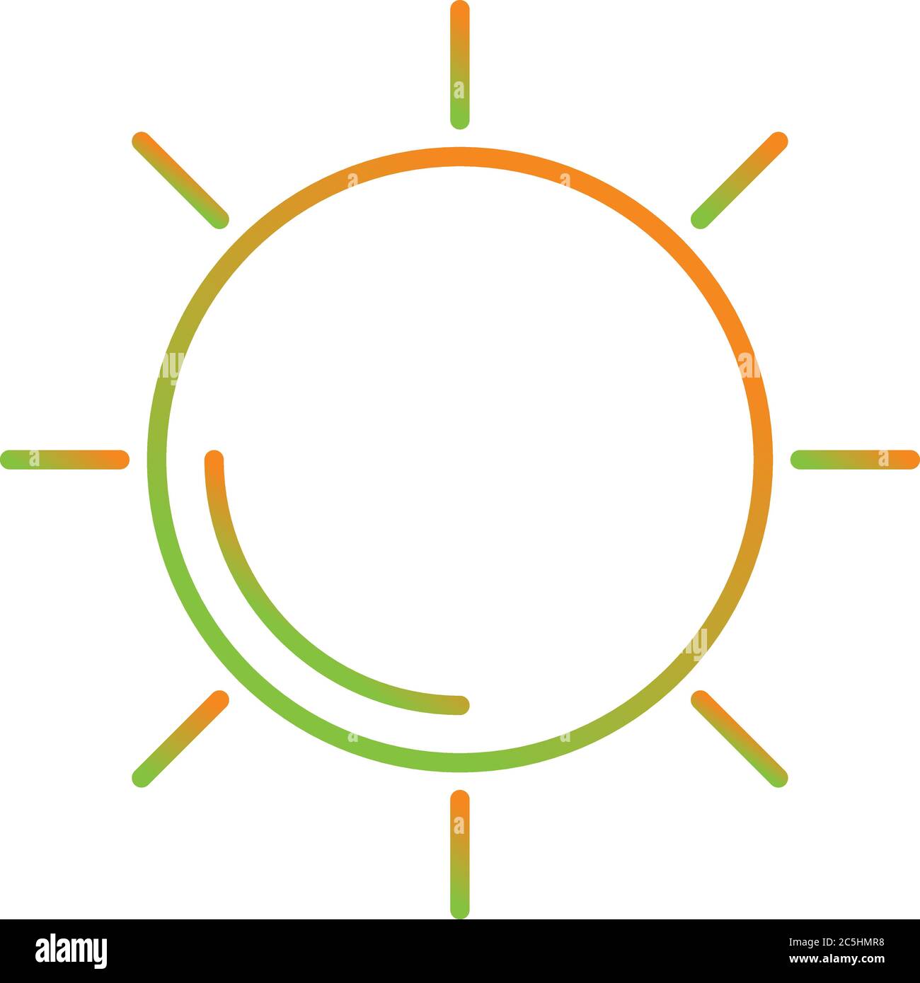 Unique Sun Vector Line Icon Stock Vector Image & Art - Alamy