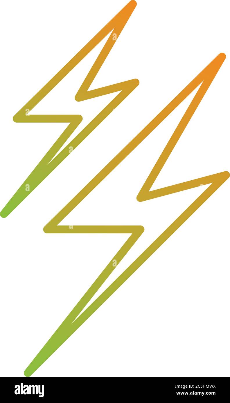 Unique Lightning Vector Line Icon Stock Vector Image & Art - Alamy