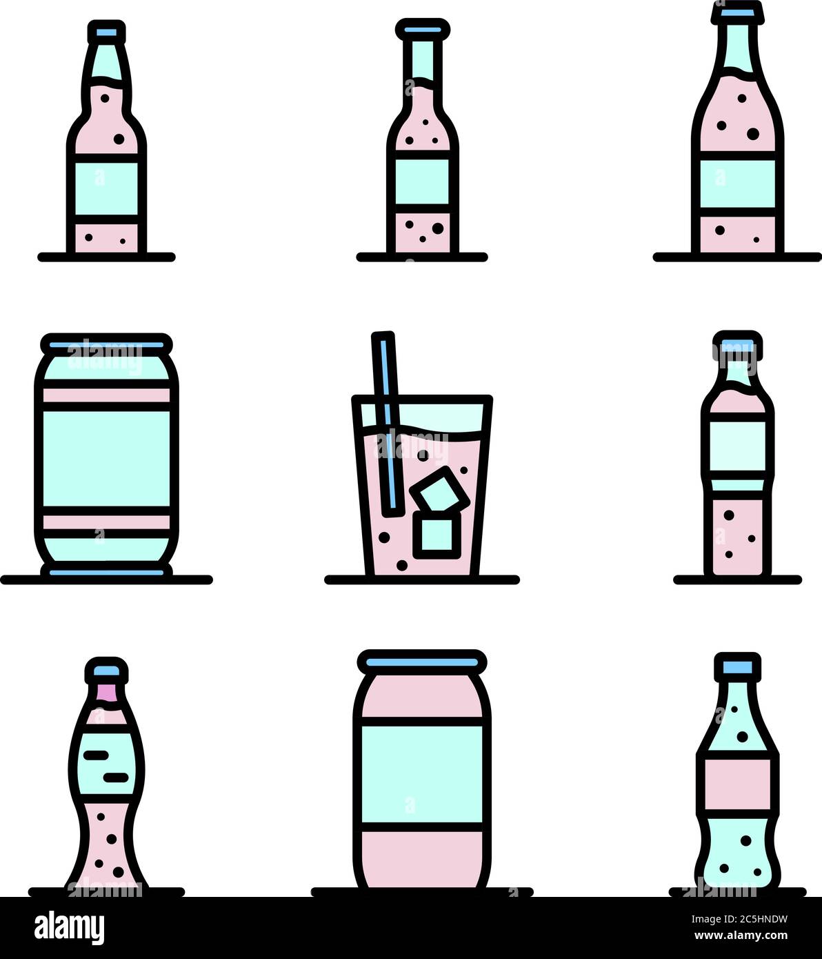Soda icons vector flat Stock Vector Image & Art - Alamy