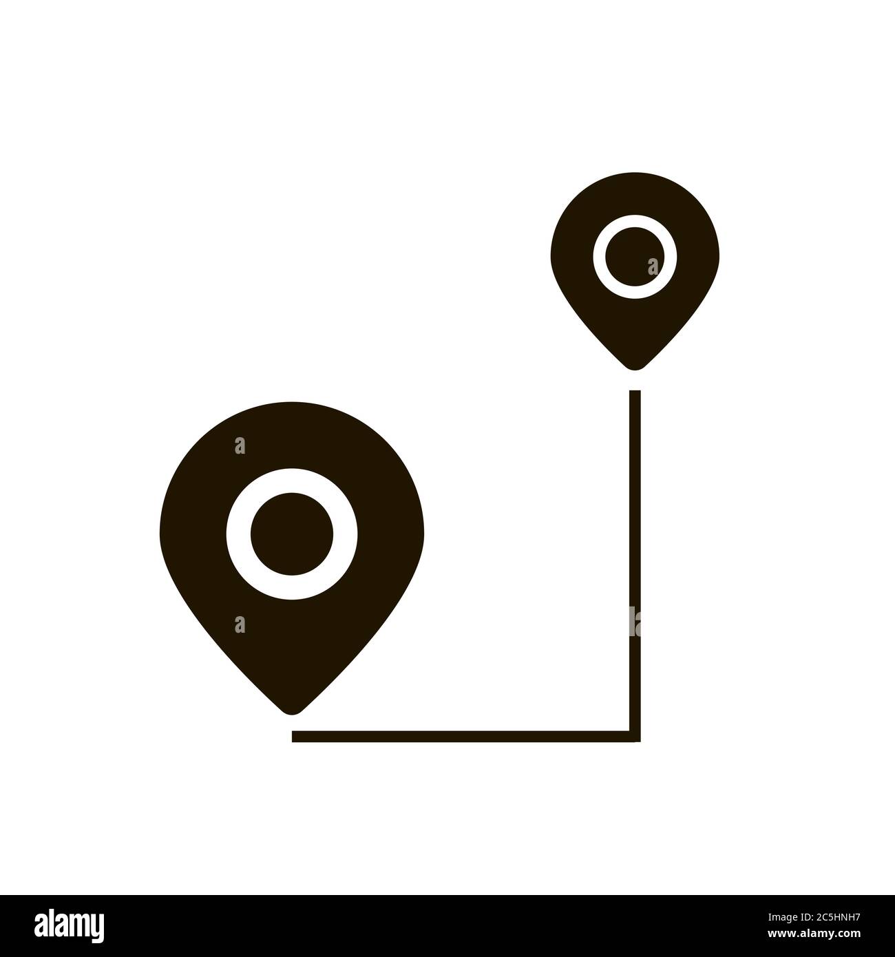 Destination location icon on white background. Eps 10 flat style Stock ...