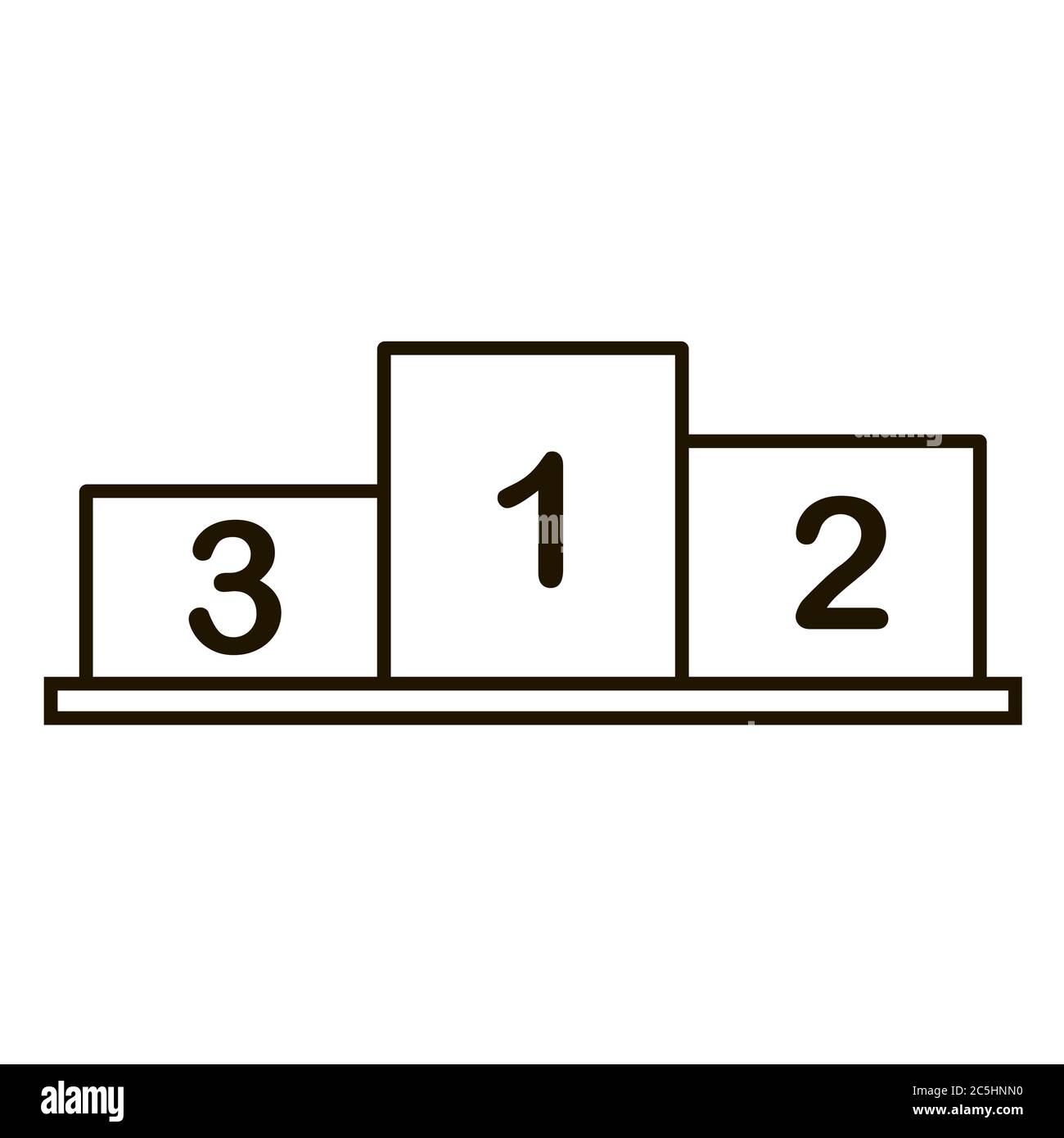 Platform for winners icon in trendy flat style isolated on white ...