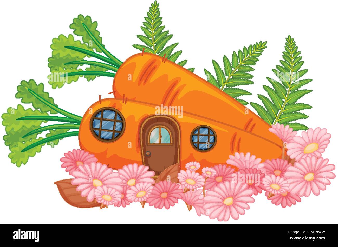 Isolated fantasy carrot house illustration Stock Vector Image & Art - Alamy