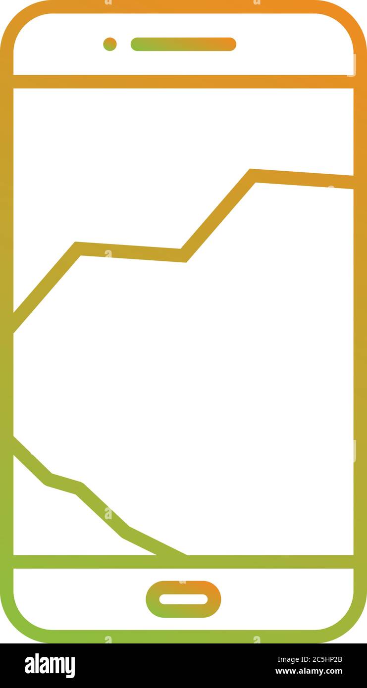 Unique Broken Cell Phone Vector Line Icon Stock Vector Image & Art - Alamy