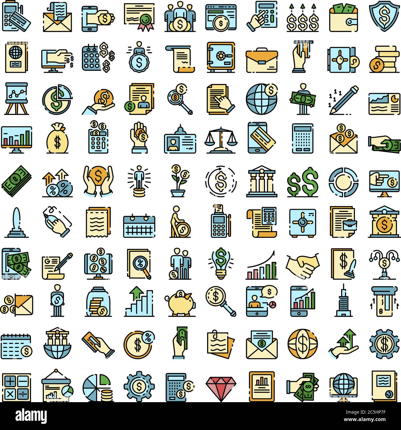 Accountant icons vector flat Stock Vector Image & Art - Alamy