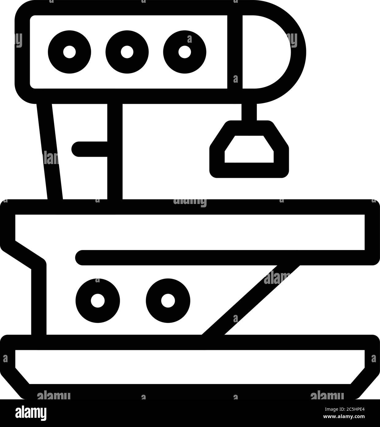 Cnc lathe icon, outline style Stock Vector Image & Art - Alamy