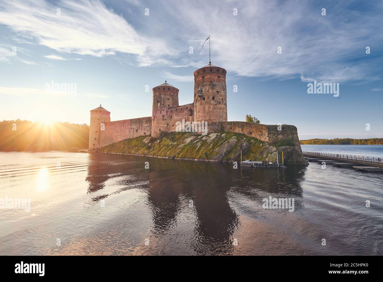 Olavinlinna Castle Water Castle Savonlinna High Resolution Stock ...