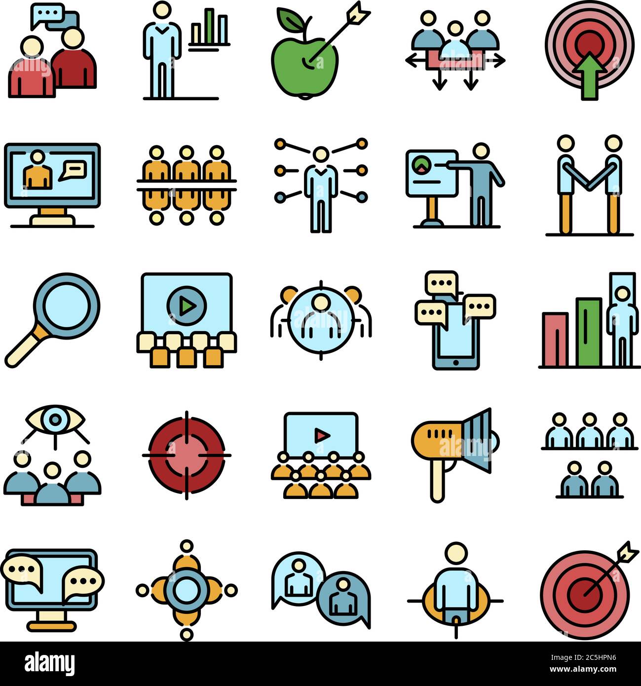 Audience icons vector flat Stock Vector Image & Art - Alamy