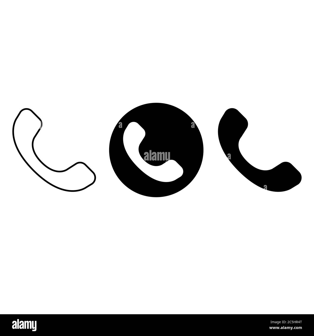 Phone icon eps Black and White Stock Photos & Images - Alamy