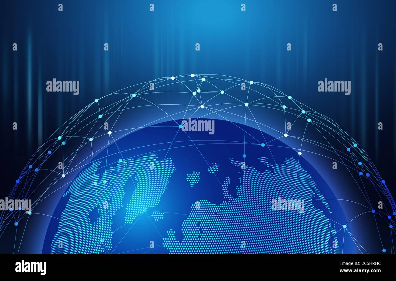 Global connections digital globe hi-res stock photography and images - Alamy