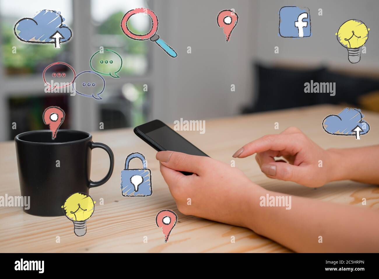 Free Sketch Of Digital Technology Information With Infographic Element ...