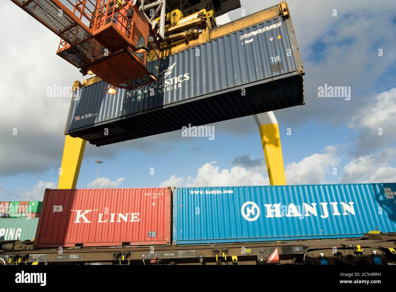 Gantry loading unloading freight train hi-res stock photography and ...