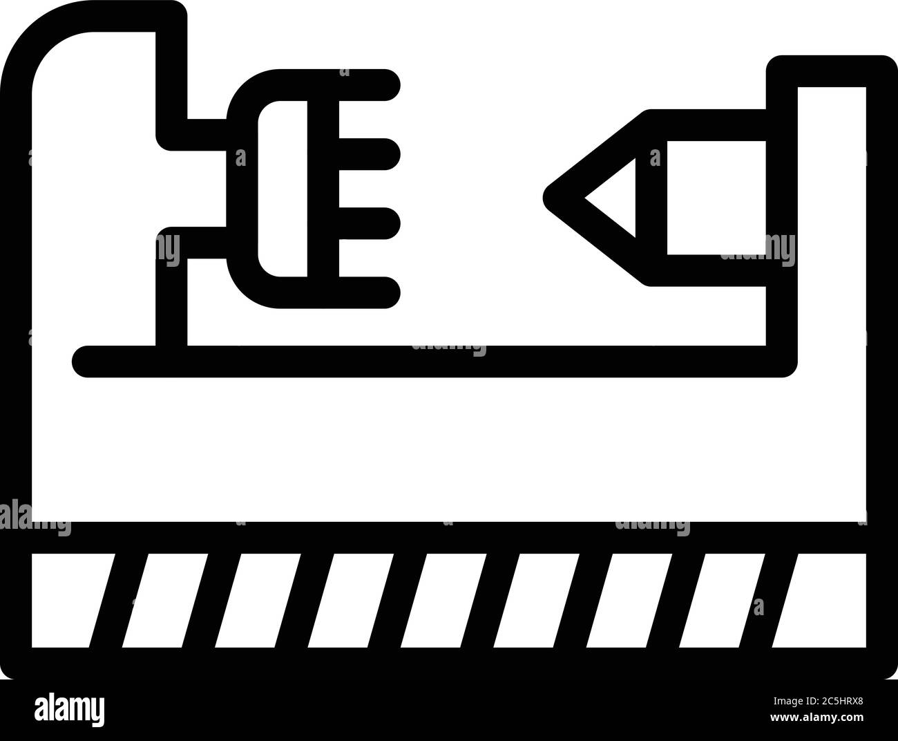 Lathe icon, outline style Stock Vector Image & Art - Alamy