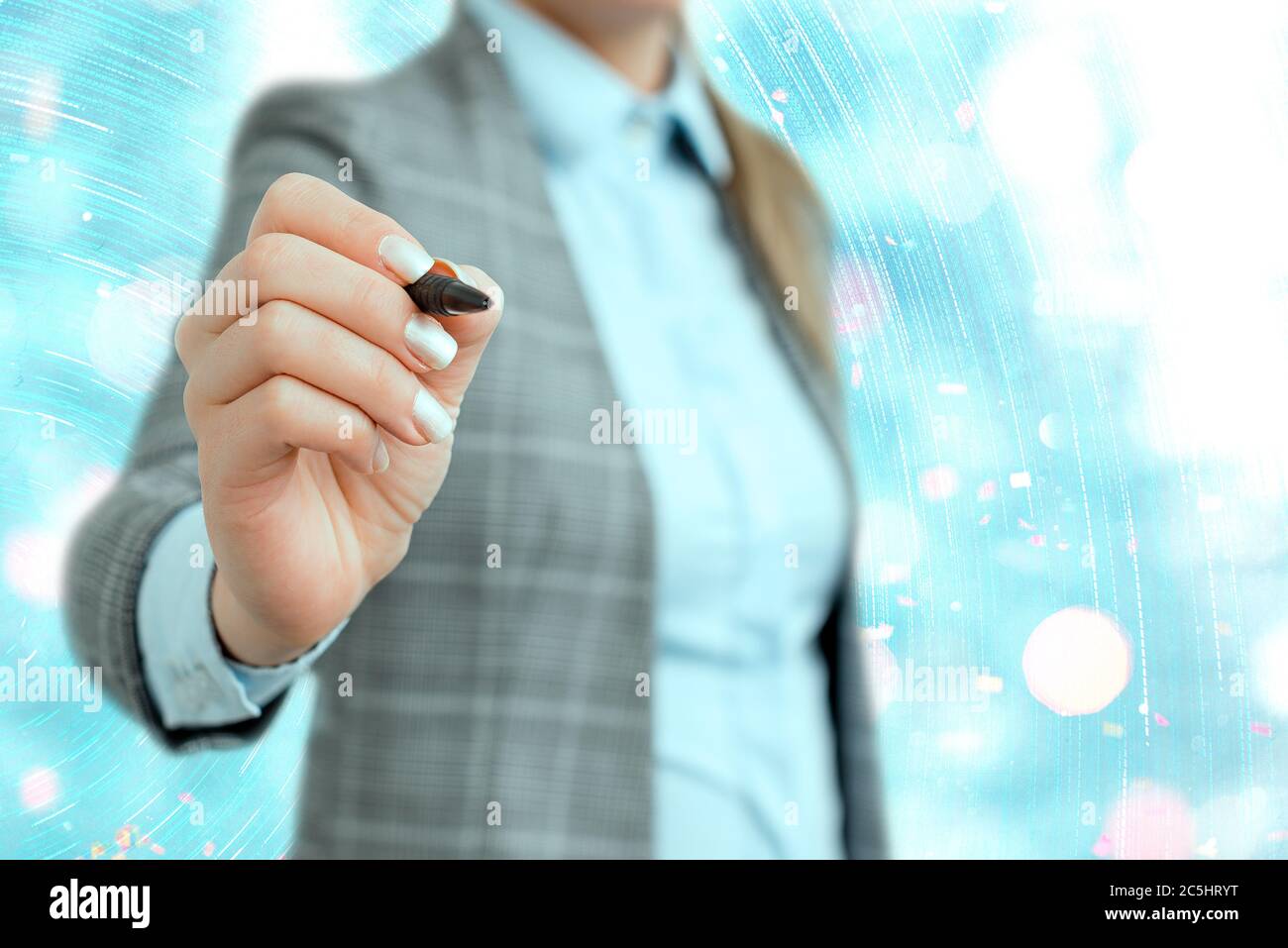 Touching Screen Digital Application Marking Important Details In ...