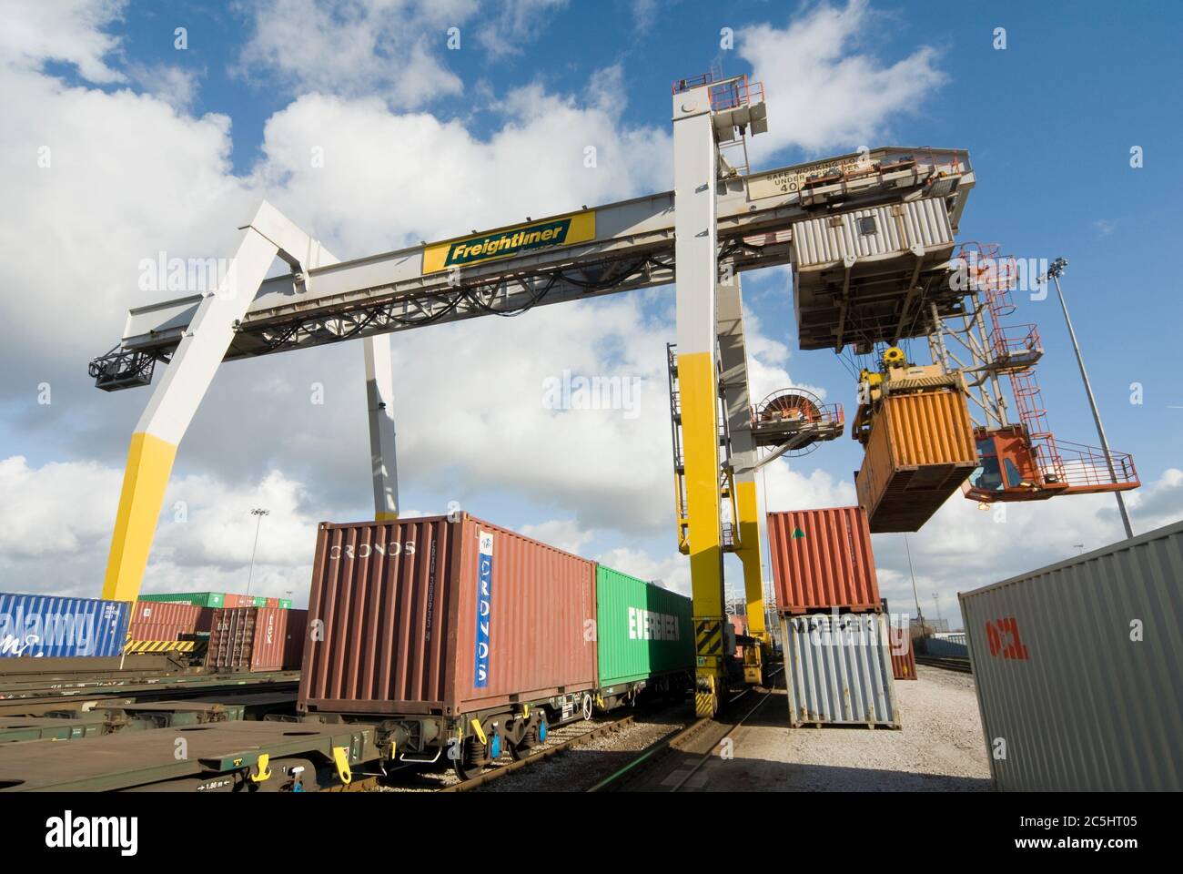 Gantry loading unloading freight train hi-res stock photography and ...