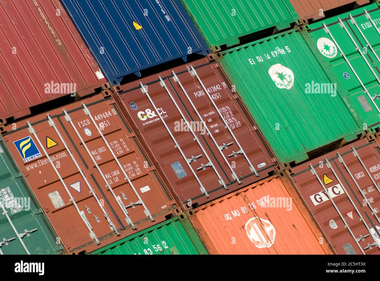 Shipping containers at Manchester Euroterminal, Trafford Park ...