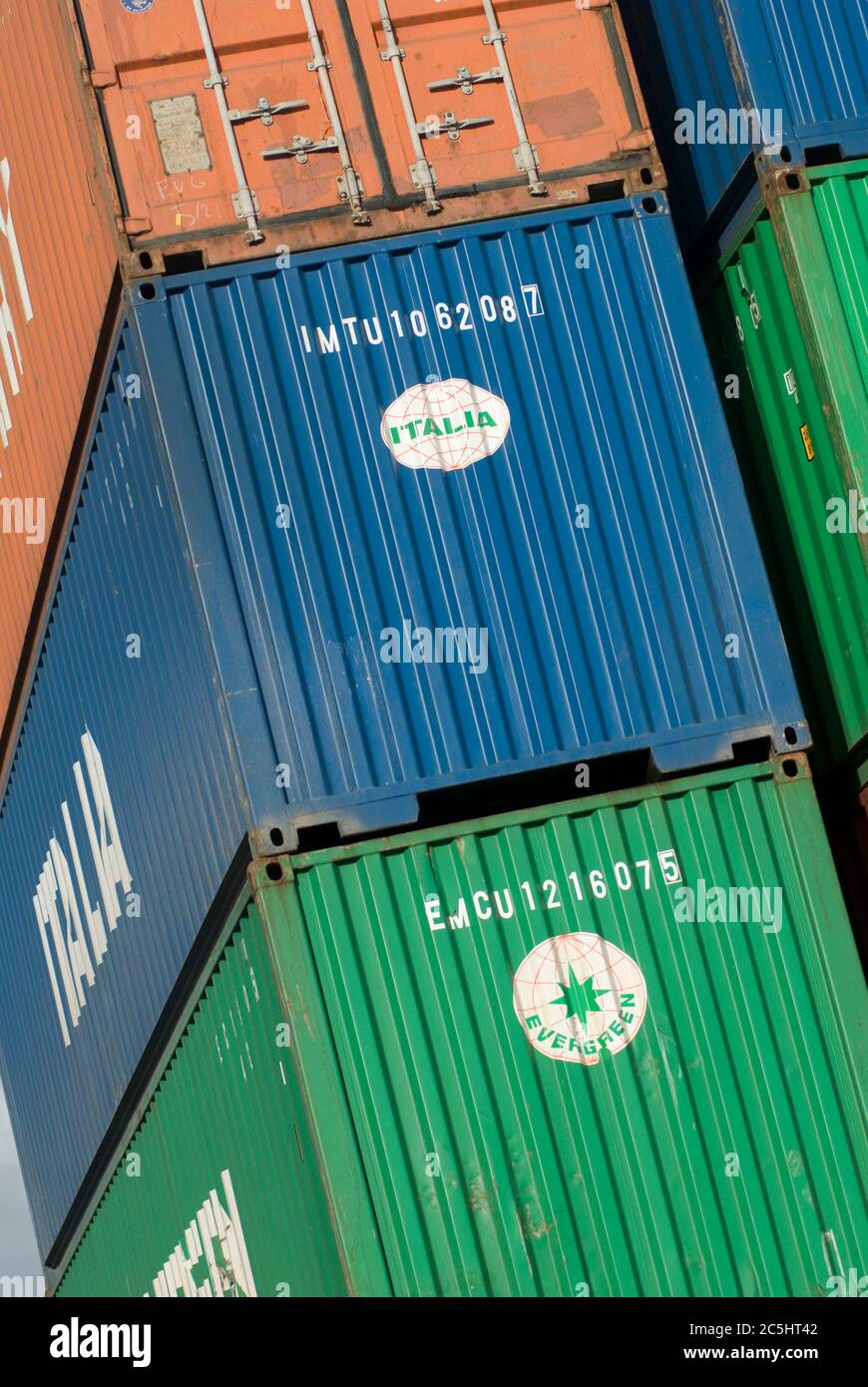 Shipping containers at Manchester Euroterminal, Trafford Park ...
