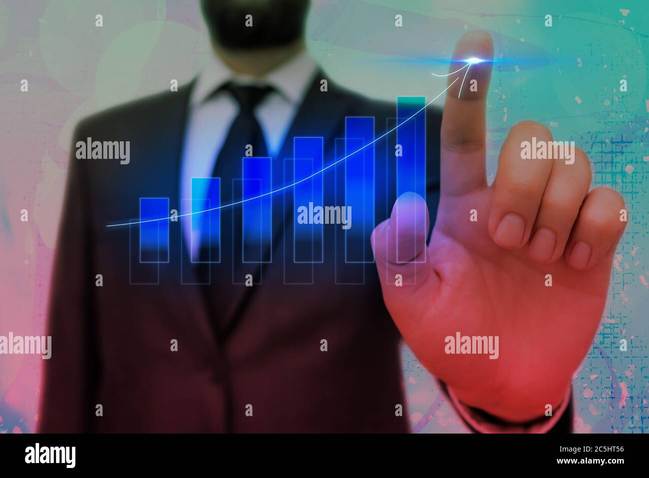 Arrow Symbol Going Upward Denoting Points Showing Significant ...