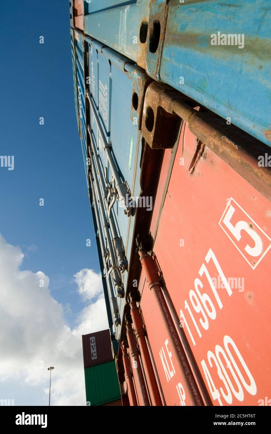 Shipping containers at Manchester Euroterminal, Trafford Park ...