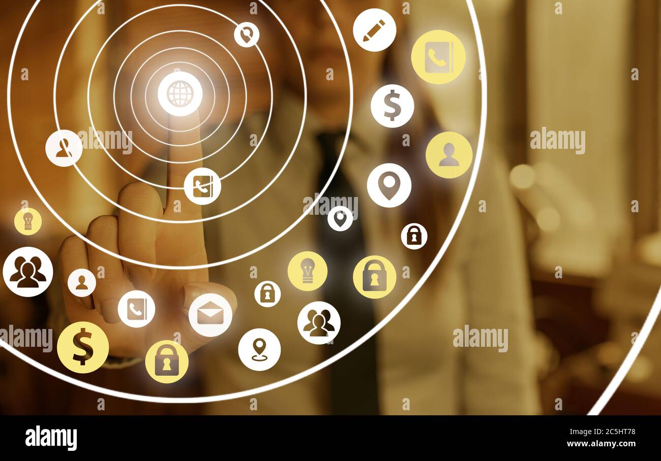 Information Digital Technology Network Connection Infographic Elements ...