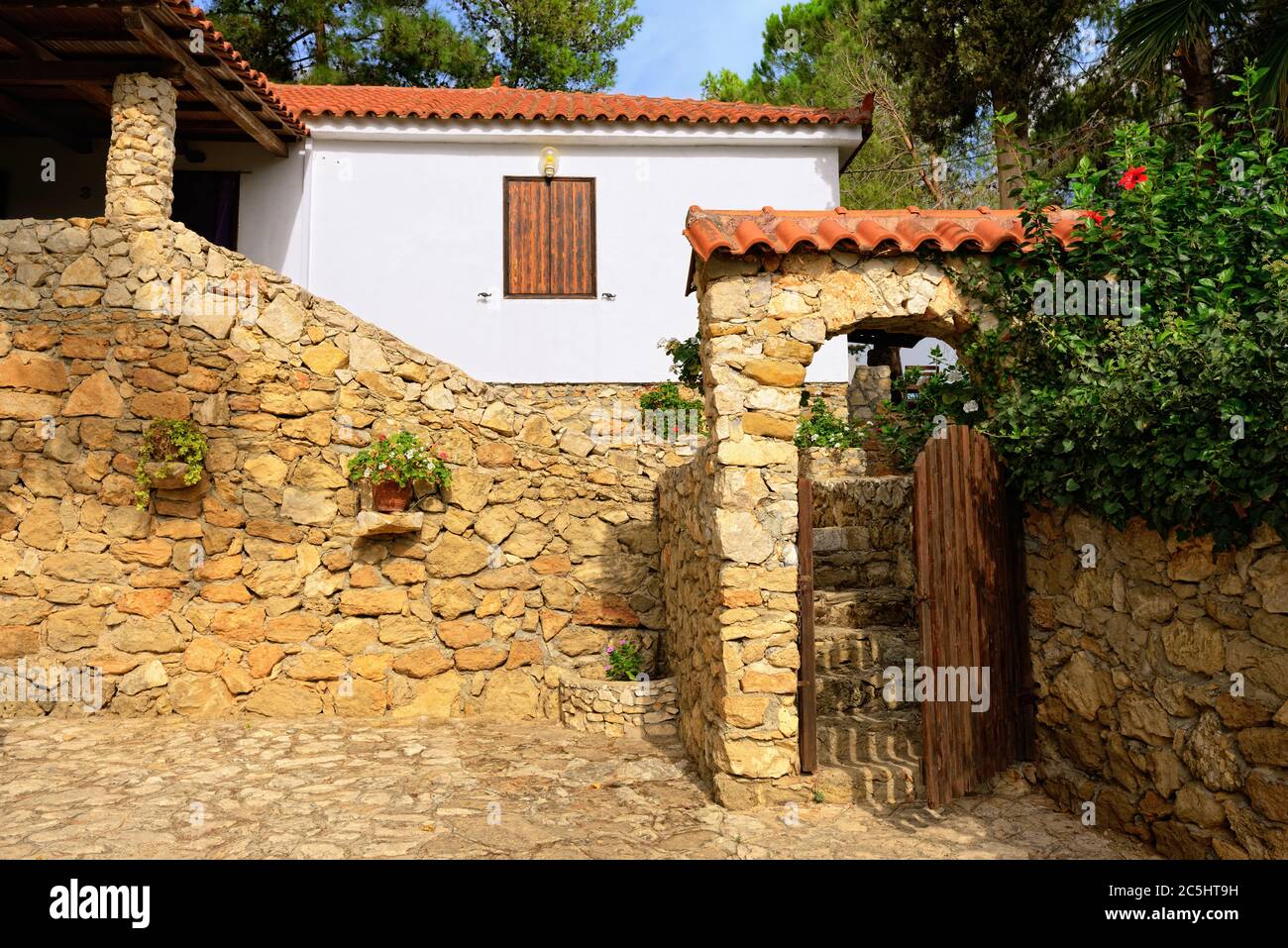 Typical an old rural farmhouse in Messenia, Greece Stock Photo - Alamy