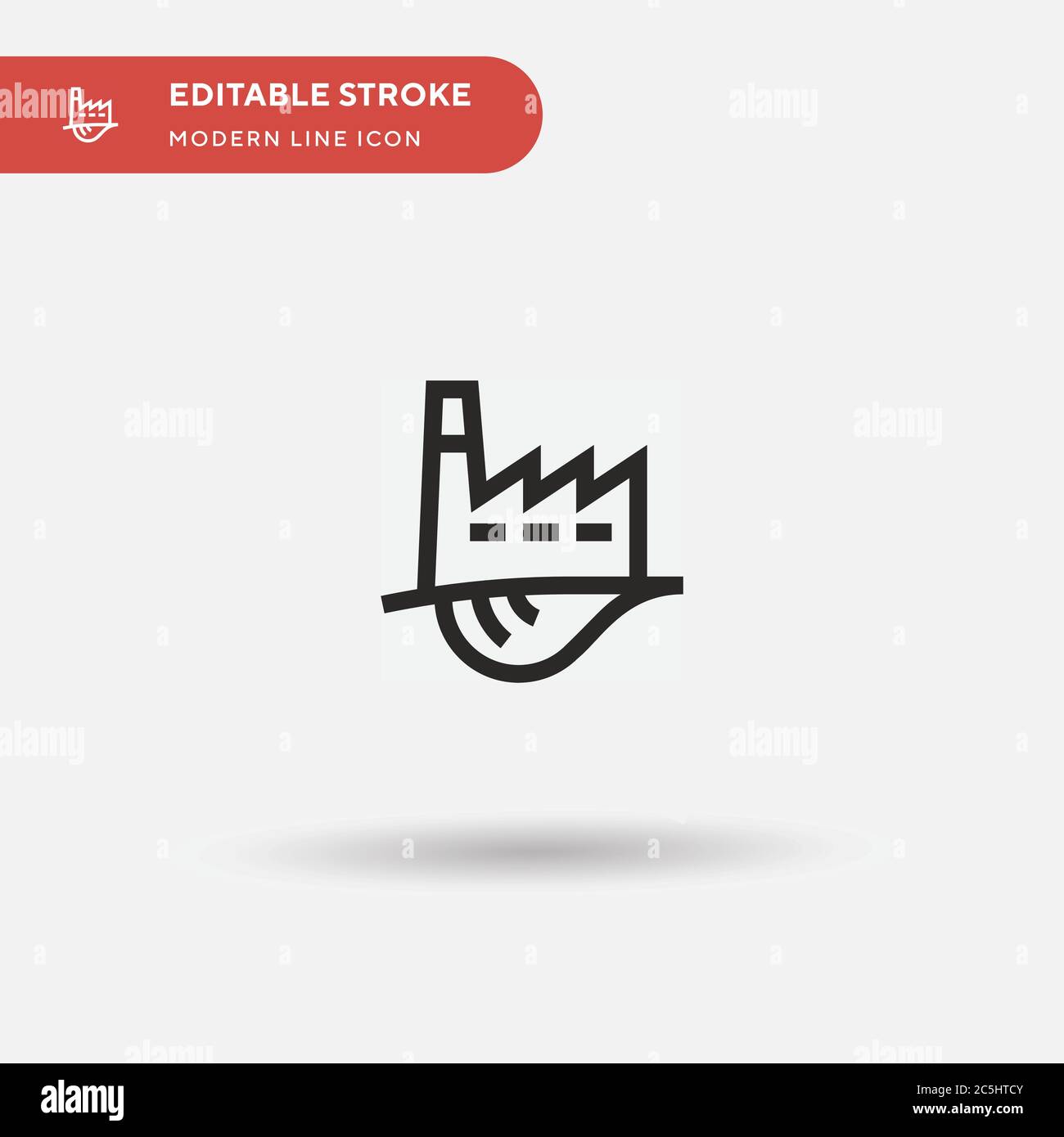 Factory Simple vector icon. Illustration symbol design template for web ...