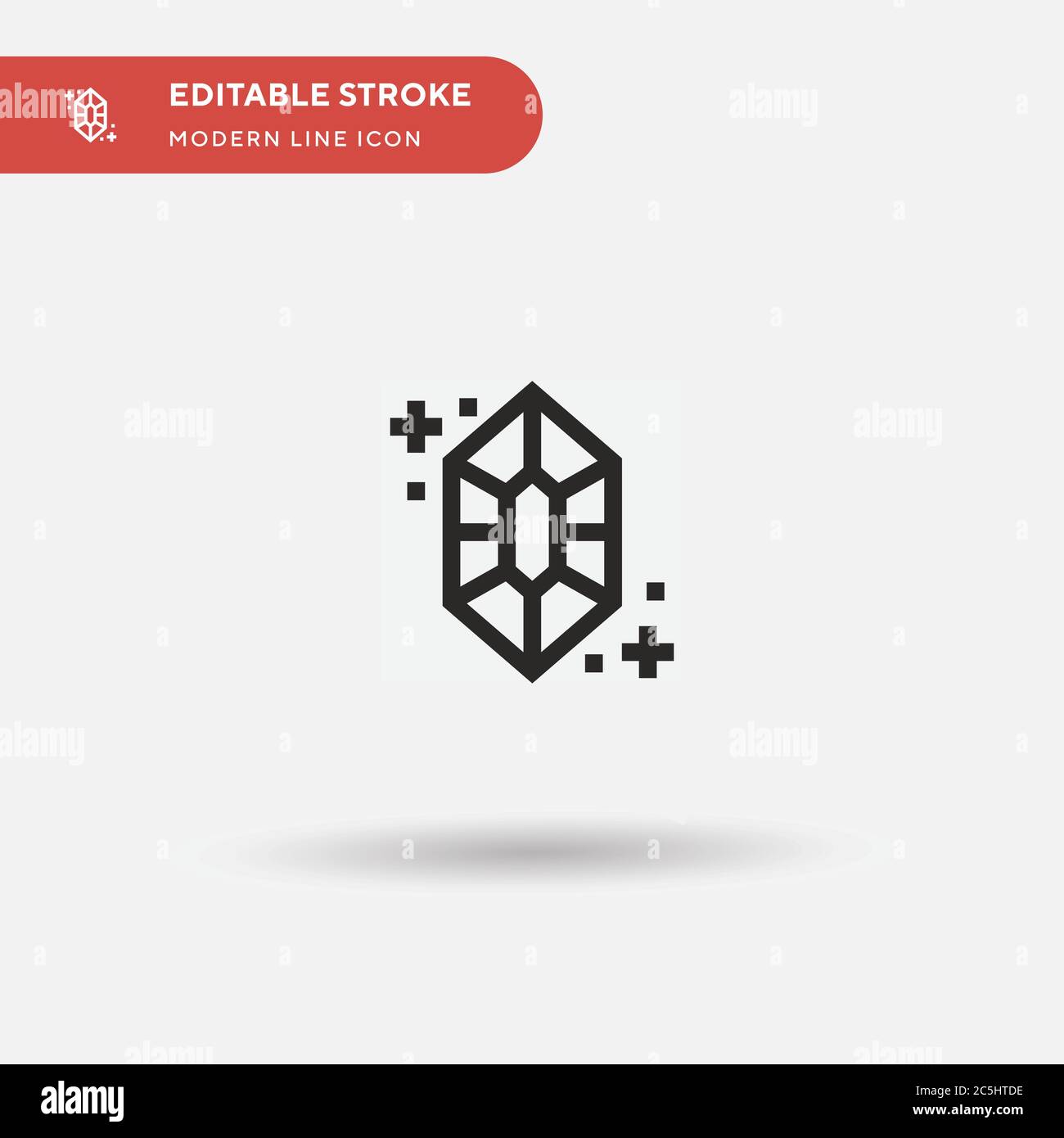 Gem Simple vector icon. Illustration symbol design template for web ...