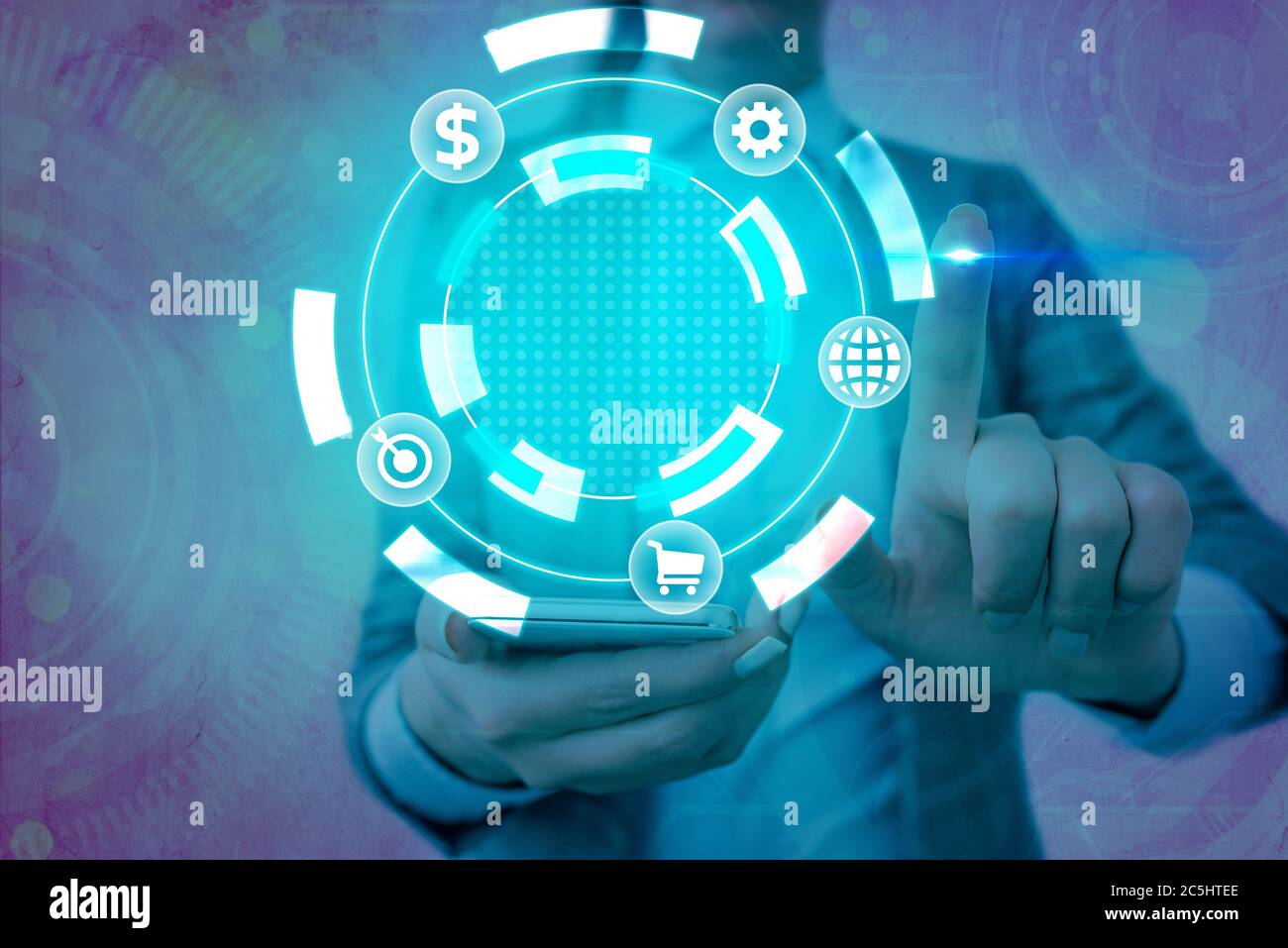 Information Digital Technology Network Connection Infographic Elements ...