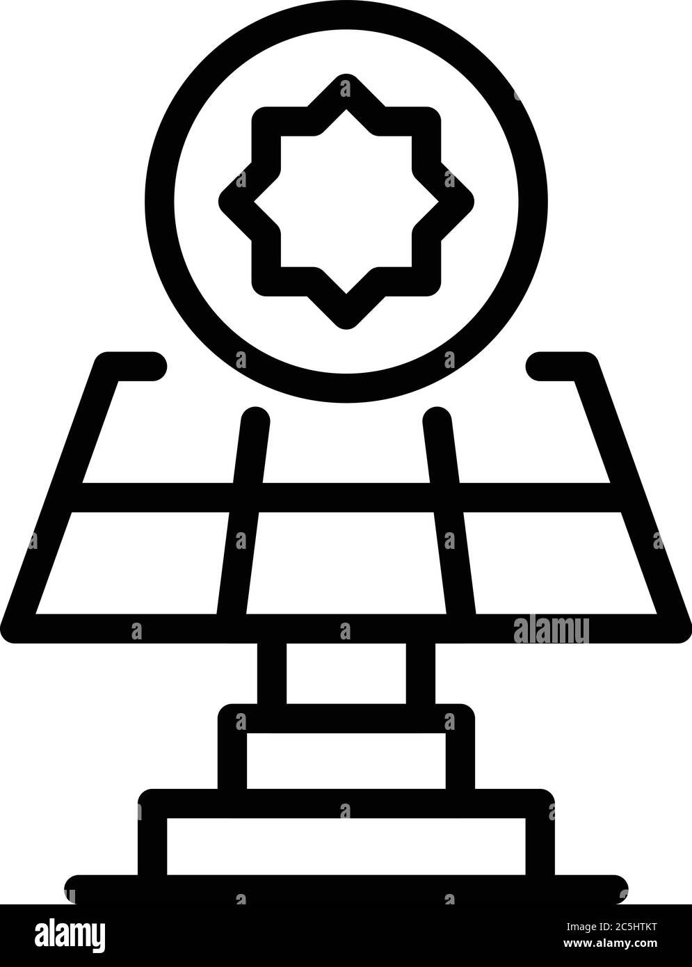 Solar panel icon, outline style Stock Vector Image & Art - Alamy