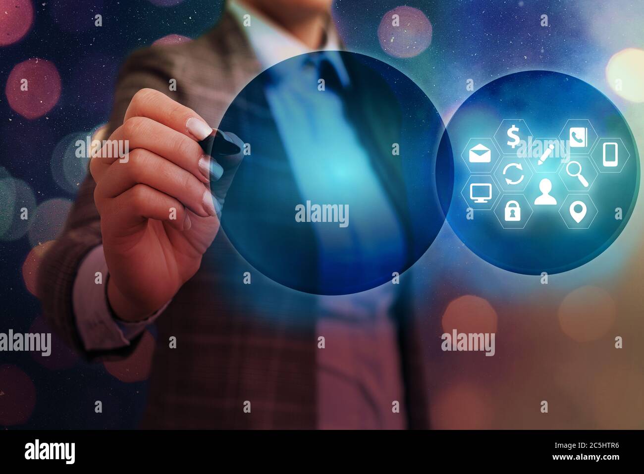 Information Digital Technology Network Connection Infographic Elements ...