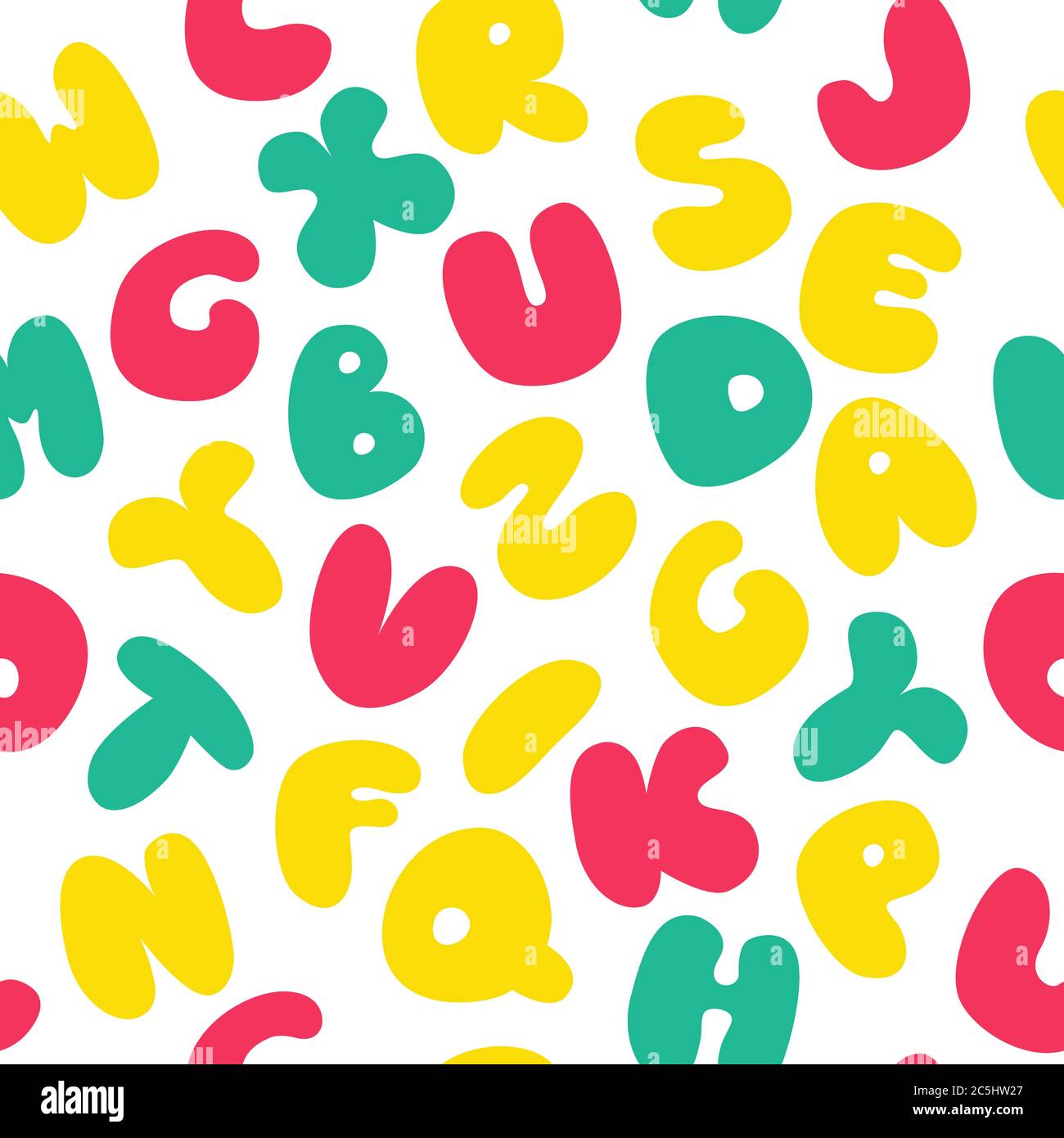 Kids alphabet pattern. A set of chubby letters for children s books ...